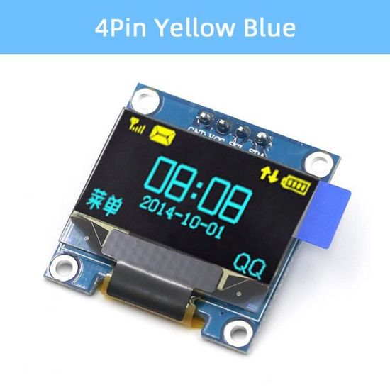 4pin jaune bleu - Écran Série Lcd Oled Pour Arduino, Module D'affichage ...