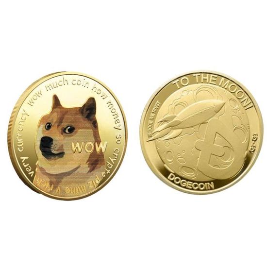 Dogecoin pièce commémorative plaquée Doge 2021 Limited Collectible ...