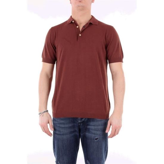 HERITAGE HOMME 0143P2ZMARRONE MARRON COTON POLO Marron - Cdiscount Prêt ...