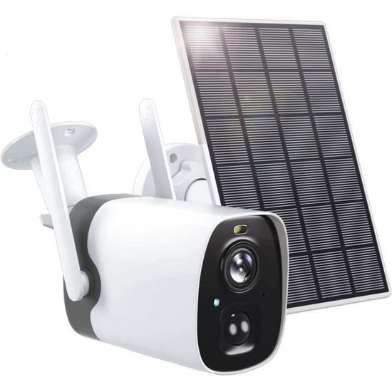 NETVUE Camera WiFi à Batterie avec Panneau Solaire, Vision Nocturne ...