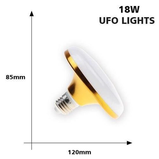 AMPOULE PHARE,18w-WHITE--ampoule LED en forme'ovni, Globe blanc froid ...