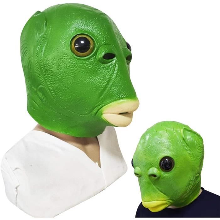 1 Casque de Masque de tête de Poisson Adulte Animal Cosplay Tricky ...