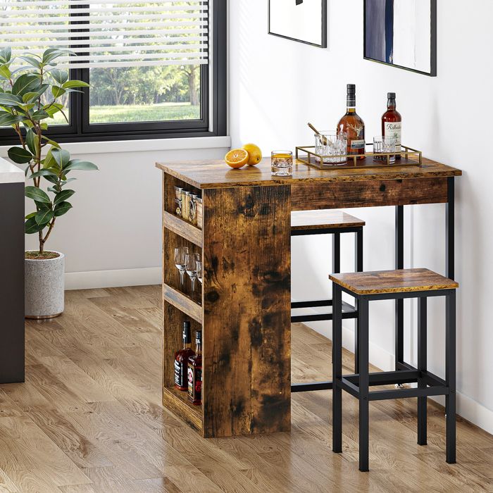 YITAHOME Ensemble Table de Bar avec Tabourets, Table Haute Bar et 2 ...