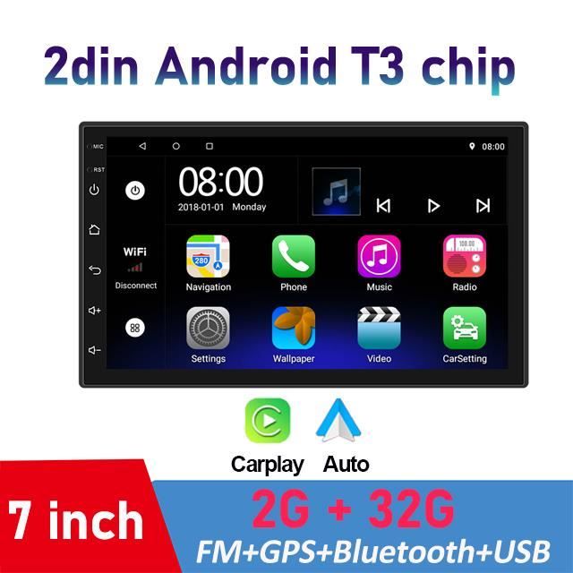 T3 7INCH 2G 32G CP - Autoradio Android, IPS, DSP, GPS, WIFI, Bluetooth ...