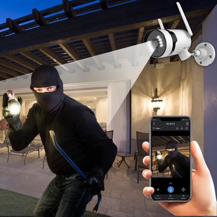 Camera Ip Caméra De Surveillance Sans Fil Panoramique 270 ° Intérieure ...
