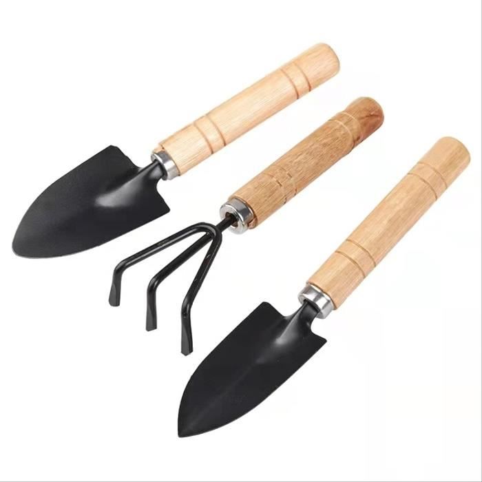 Lot De 3 Mini Pelles, Râteau, Bêche, Erramientas, Bonsaï, Outils Avec ...