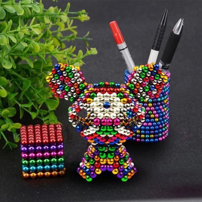 Boules Puzzle Magnétiques 216 Pièces 5mm Buckyballs Multicolore Magiques Perles Sphères Cube ...