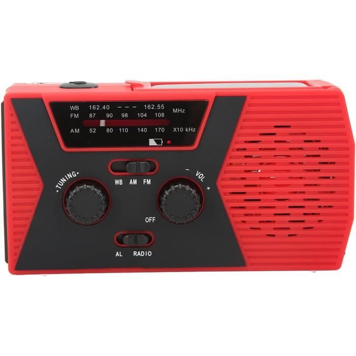 Radio Auto-Alimentée À Manivelle D'Urgence Solaire, Radio Météo Fm Am ...