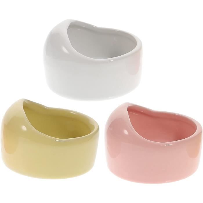 Lot De 3 Gamelles En Céramique Pour Hamster - Gamelles Pour Eau Et ...