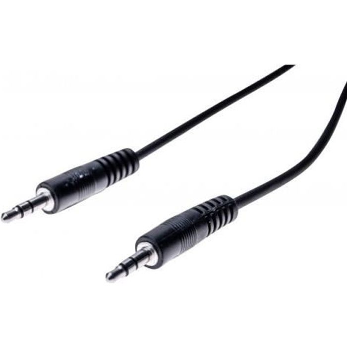 Cordon stéreo jack 3.5mm Male/Male - 0.5 Mètre - Cdiscount Informatique