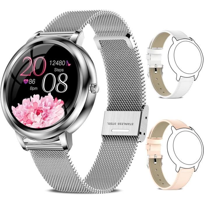 Montre Connectée Femme, Féminine Smartwatch Sport Intelligente 15 Modes ...