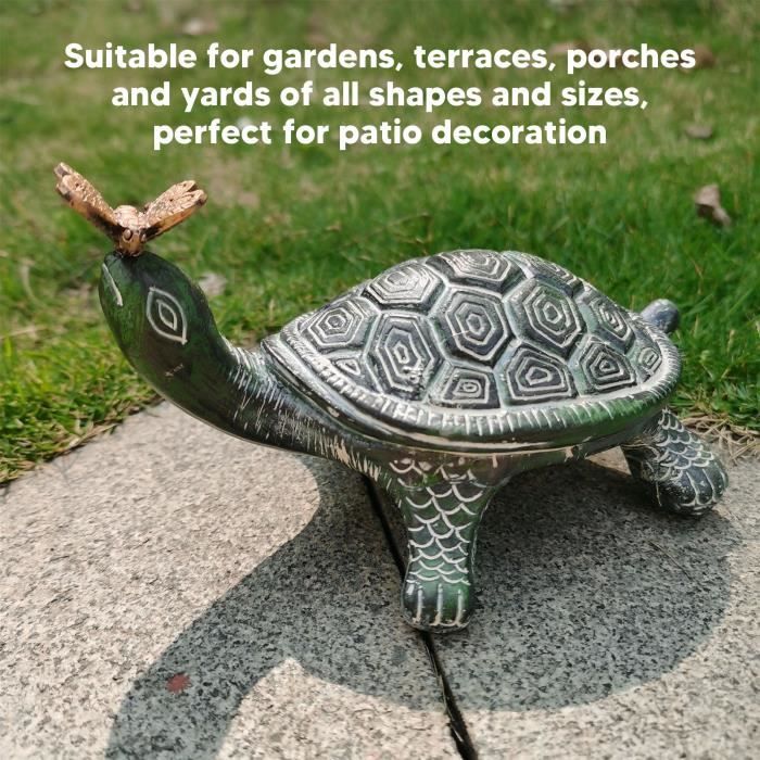 Fafeicy Statue de jardin papillon tortue Tortue papillon jardin statue ...