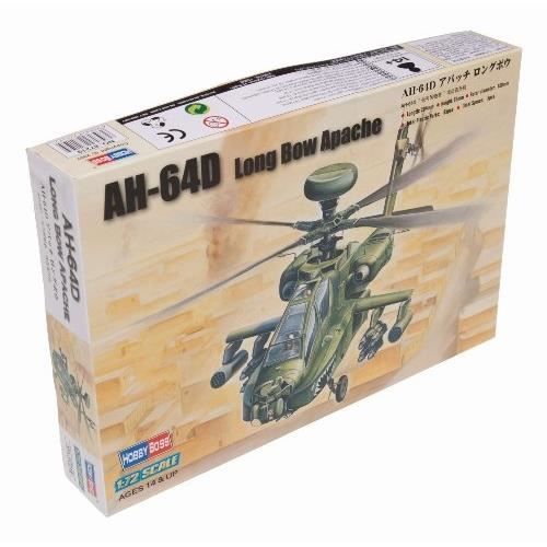 Hélicoptère AH-64D Apache - HOBBY BOSS - Plastique - Noir - 14 ans et plus - Enfant - Mixte ...