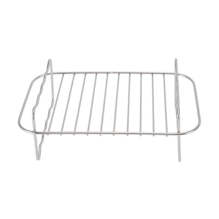 HURRISE support de friteuse pour le double panier Accessoire de friteuse Double couche Rectangle ...