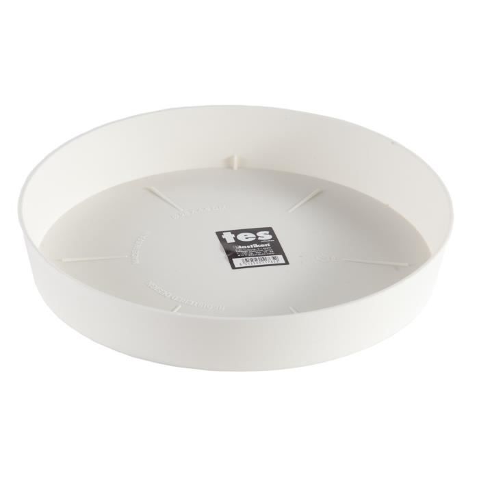 PLASTIKEN Plateau 28 cm - Pour pot de fleurs 38 cm - Blanc - Cdiscount ...