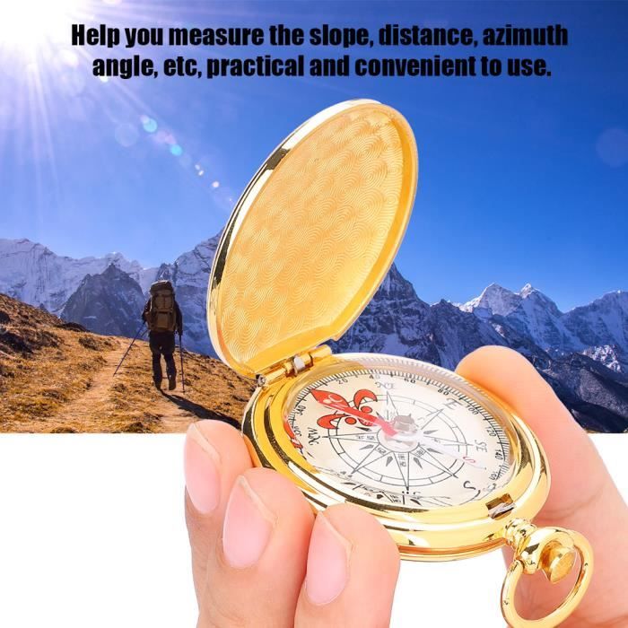 SALALIS boussole extérieure Montre de poche pliante Portable en laiton ...