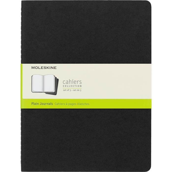 Cahier Journal Set De 3 Cahiers Avec Pages Blanches, 120 Pages ...
