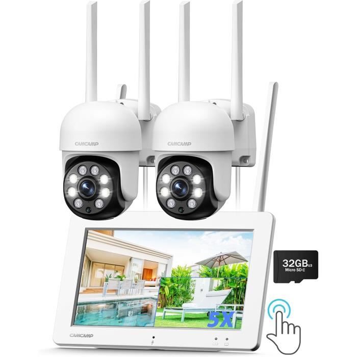 Kit Caméras De Surveillance Extérieure Avec Moniteur 3Mp 7" Tactile Nvr ...