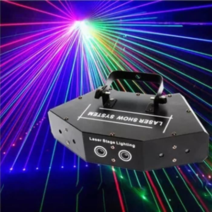 1 pcs RGB Laser Light DMX Scan Laser Stage Light RGB Full Color Six-Eye ...