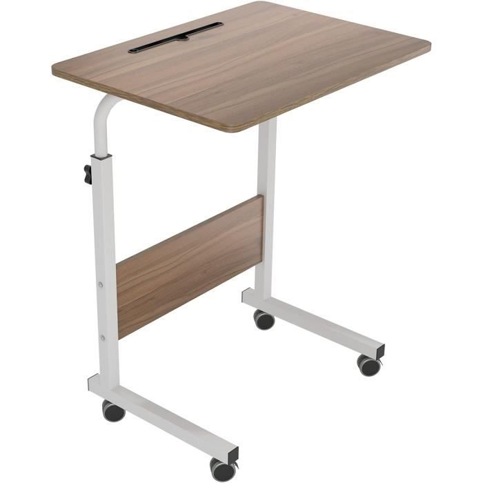 Table Ordinateur Portable À Roulettes Support Tablette 60 X 40Cm Table ...