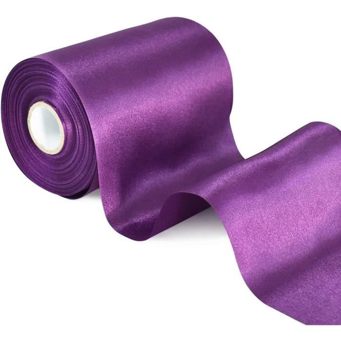Ruban De Satin Violet Uni De 10Cm De Large - 20M De Long - Pour ...