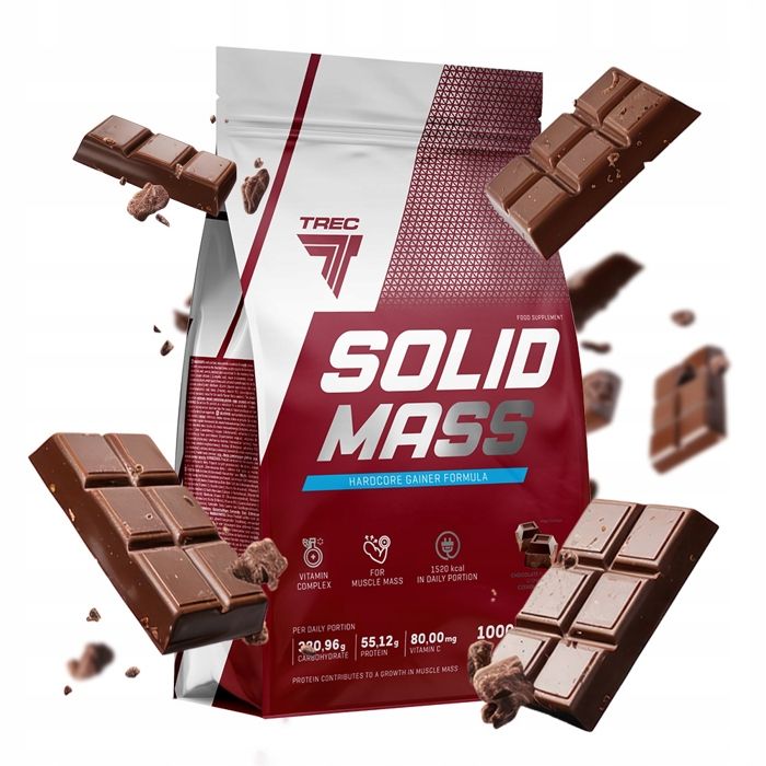 Solid Mass 1000 g CHOCOLAT Formule Hardcore Gainer Proteines Glucides ...