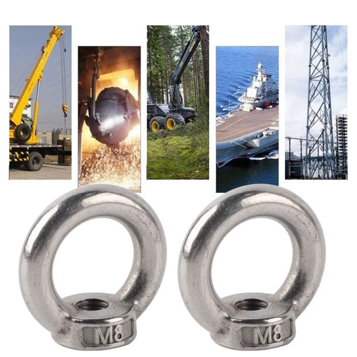 ZJCHAO écrou de levage en acier inoxydable Écrou à œil de levage en acier inoxydable, outils de ...