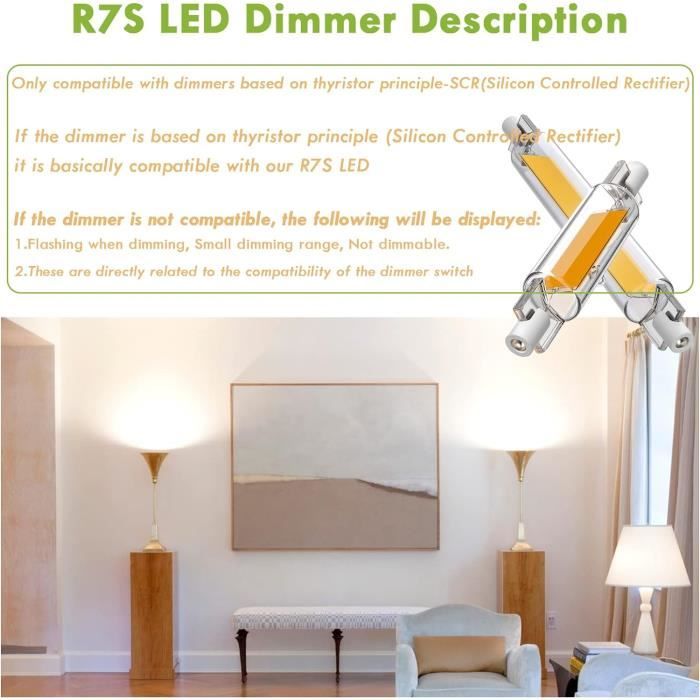 R7S LED 118mm, Ampoule R7S LED 118mm 15W, R7S 118mm LED Bulbs Remplace ...