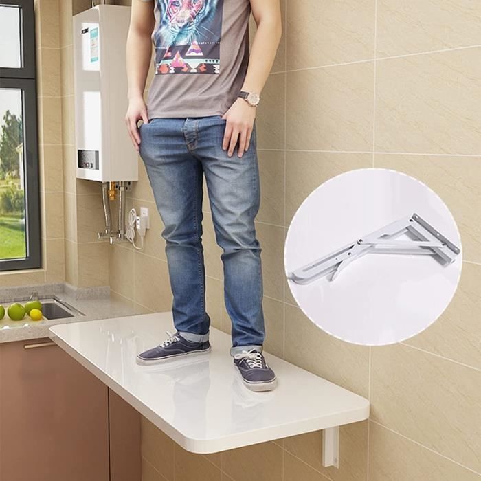 Table Pliante Fixée au Mur Table à Rabat Murale Table à Manger Bureau d ...