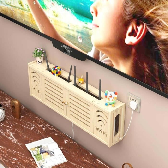 Etagere Pour Decodeur Rangement Box Internet Étagères Murales Sans ...