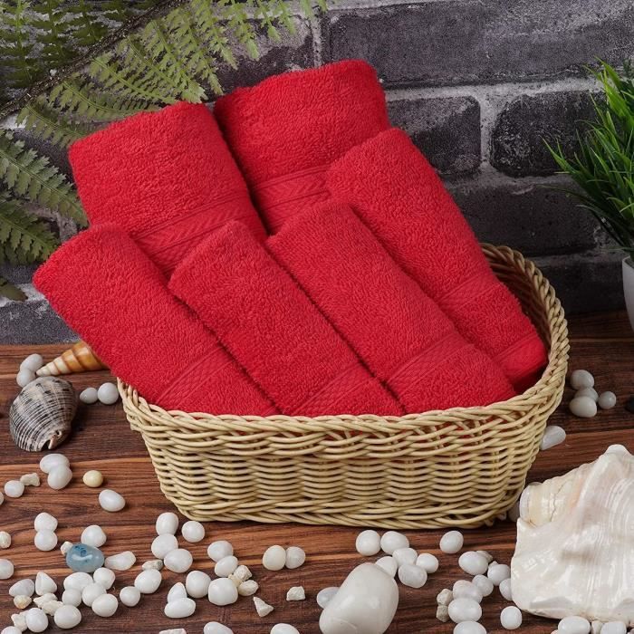 Supreme Lot De 8 Serviettes De Luxe En Coton De Qualité Supérieure ...