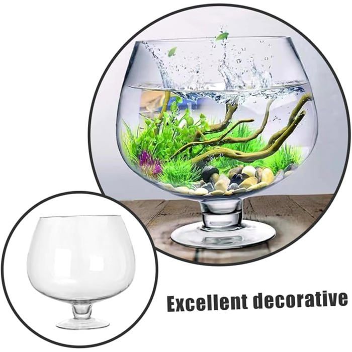 Vase Bocal à Poisson Rouge - Décor Aquarium, Réservoir de Table pour ...