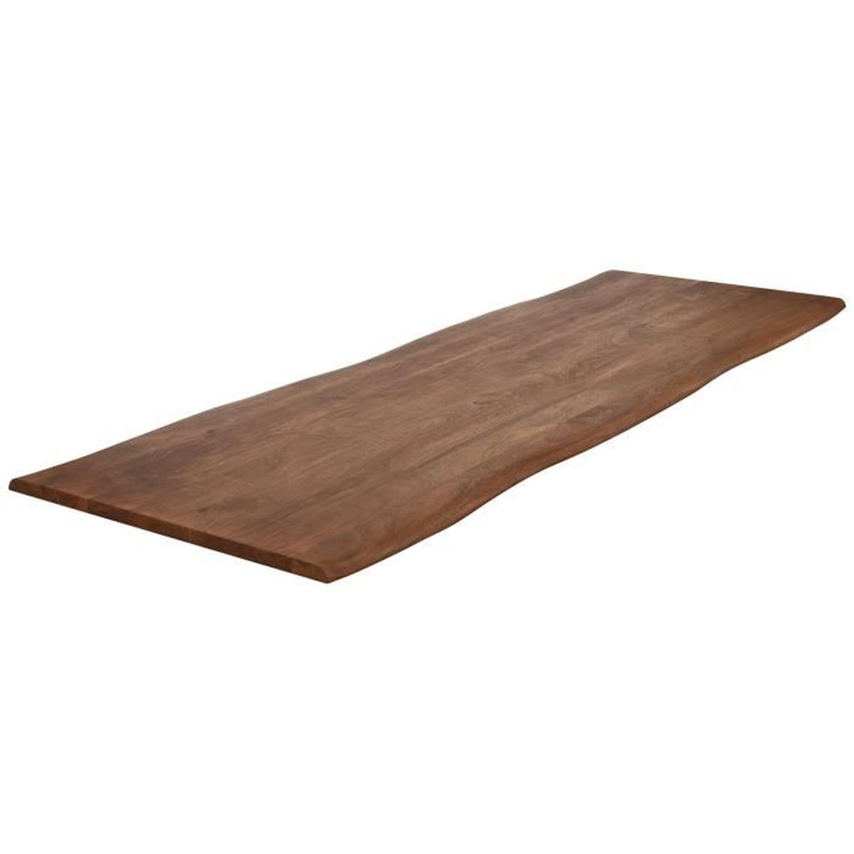 Plateau-de-Table Edge acacia marron 300x100cm Live-Edge - Cdiscount Maison