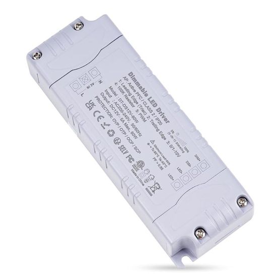 Transformateur 220V 12V 60W Dimmable Triac & 0-10V & 1-10V & PWM & Résistance 100k 5A ...