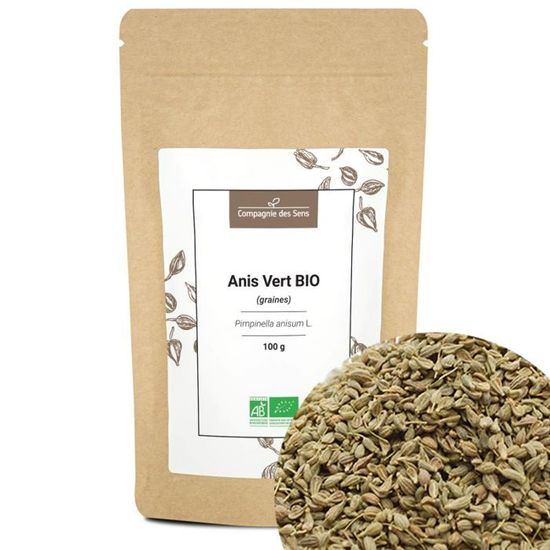 Anis vert BIO - graines entières - 100g - Épice certifiée BIO ...