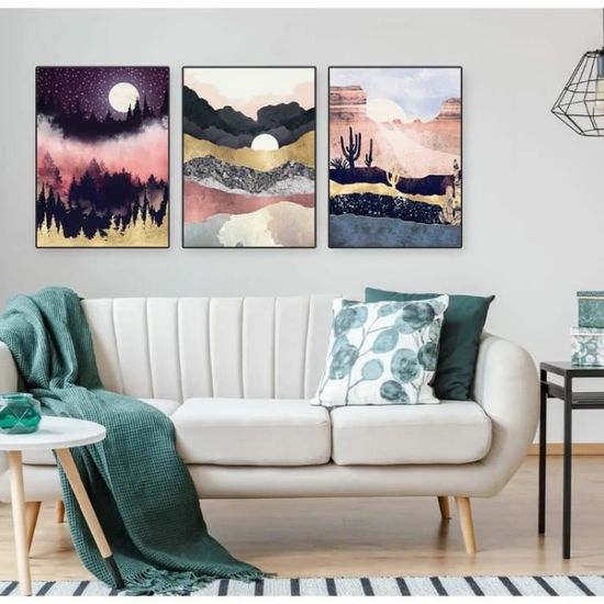 Set de 3 Affiches Tableaux Deco Poster Decor Impression sur Toile Motif ...