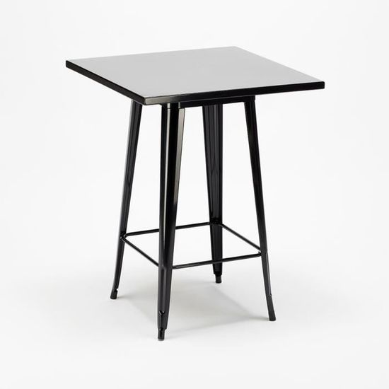 Table haute et 4 tabourets en métal style Tolix industriel New York ...