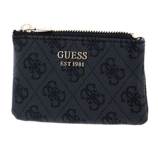 GUESS Laurel Zip Pouch Coal Logo [226980] - cas clé porte noir ...