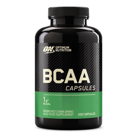 BCAA Optimum Nutrition - Mega-Size BCAA 1000 Caps - 200 Gélules ...