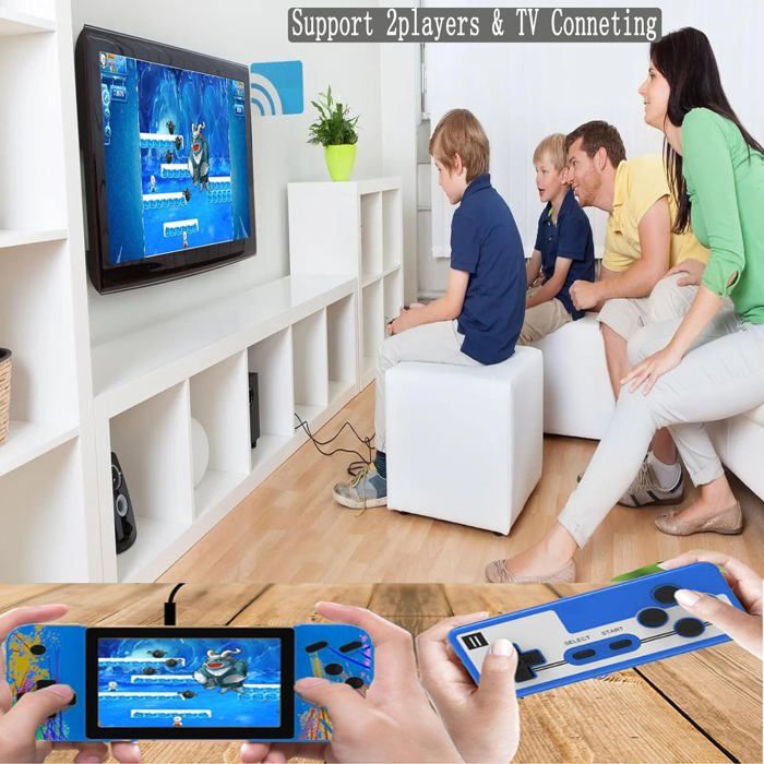Console de jeu portable G3 Sup Retro G3 Double bleu, Retro Console ...