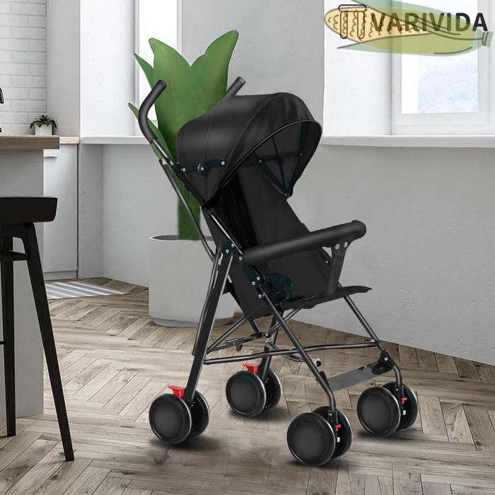 VARIVIDA POUSSETTE X1 Poussette pliable avec canopée triplé,style de s ...