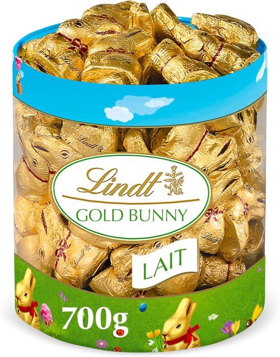 Lindt - Mini-Moulages Lapin Or en Chocolat au Lait - Coffret Idéal pour ...