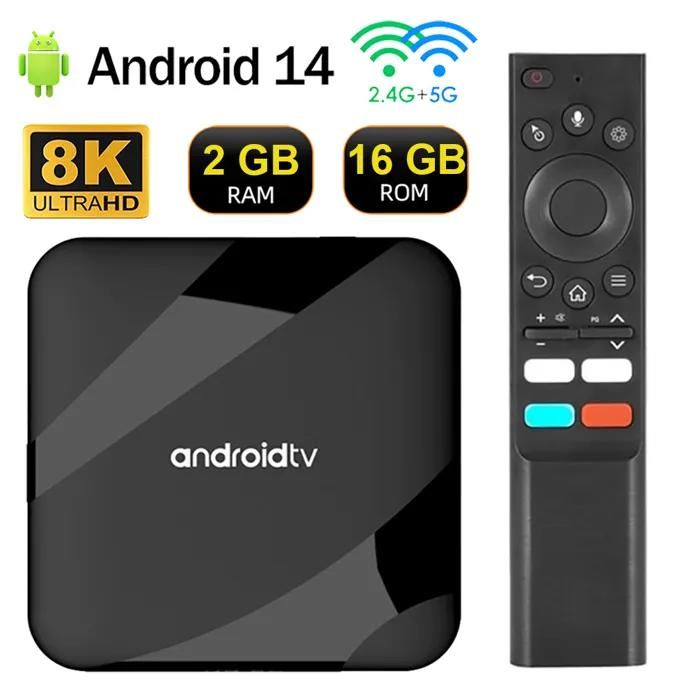 Boîte TV Android TV98 ATV, OUTUOTWQ Android 14 TV BOX Amlogic S905W2 ...