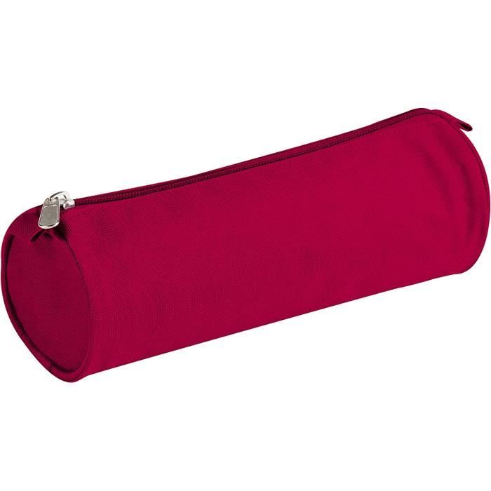8112C - Grande Trousse Scolaire Ronde Basic Ø7X22 Cm, Rouge[H1196 ...