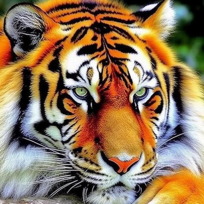 5D Diamond Painting Tigre, Broderie Diamant Animal, Canevas Diamant Kit ...