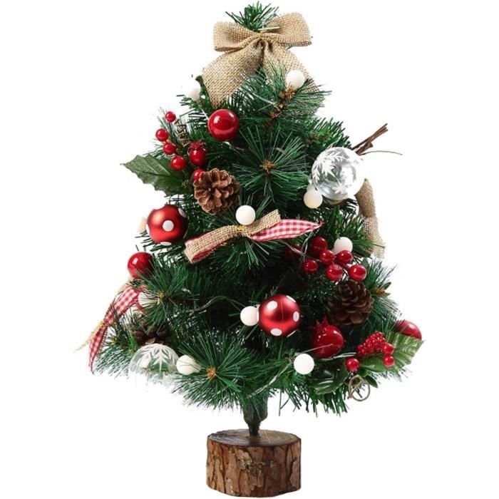 Sapin De Noël De Table, Mini Sapin De Noël De 19,6 Pouces Avec Lumières ...