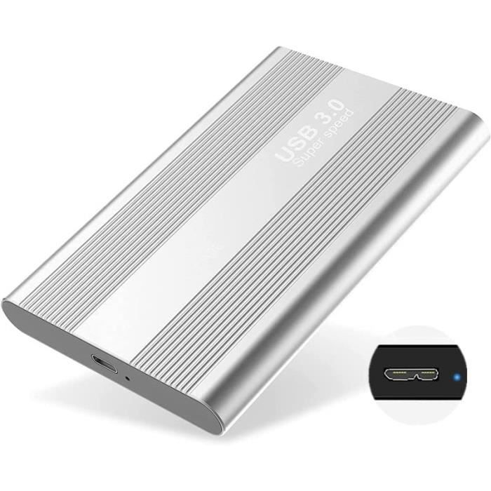 Disque dur externe 4TB Portable - Argent - A334 - Haute vitesse de ...