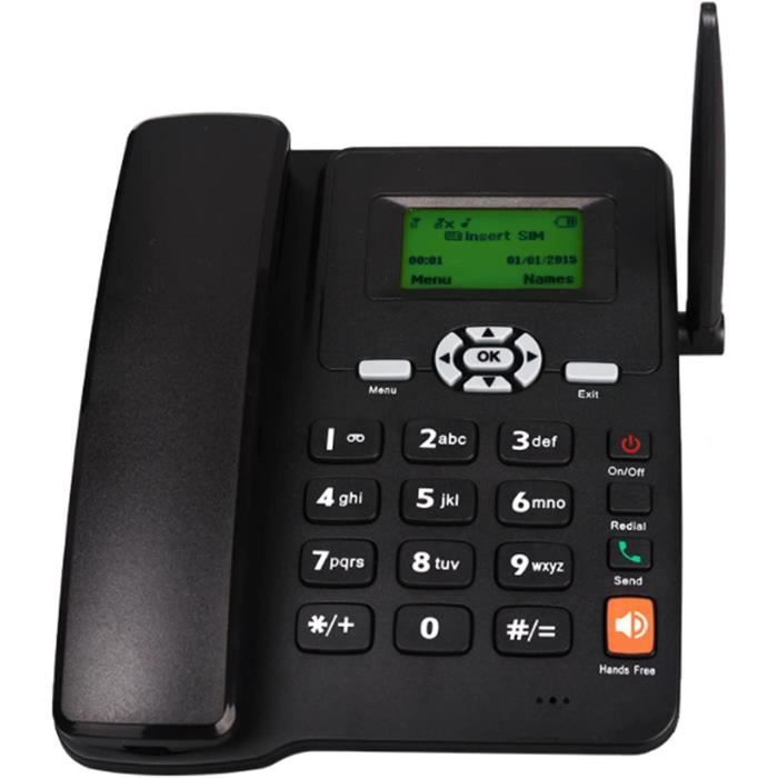 Téléphone De Bureau GSM Quadri-bande Sans Fil, Téléphone De Bureau ...