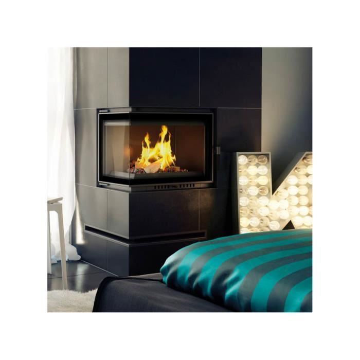 Insert cheminée MAJA 8 BS DECO vitre à gauche - Insert cheminée ...