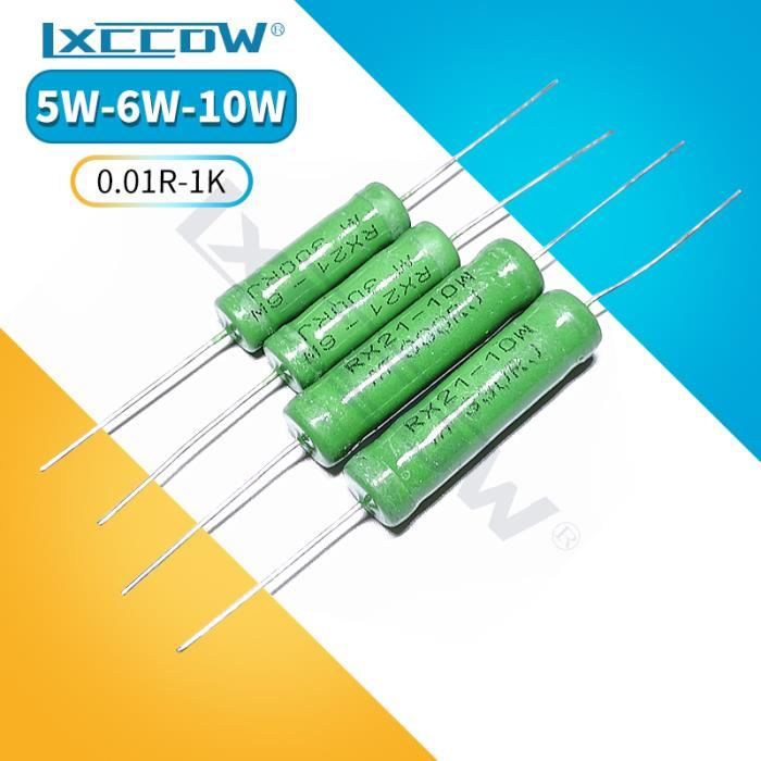 Résistance 5W 6W-1.8K Ohm Bobine de fil enroulée, 2 pièces, jas21, 5% - Cdiscount Bricolage